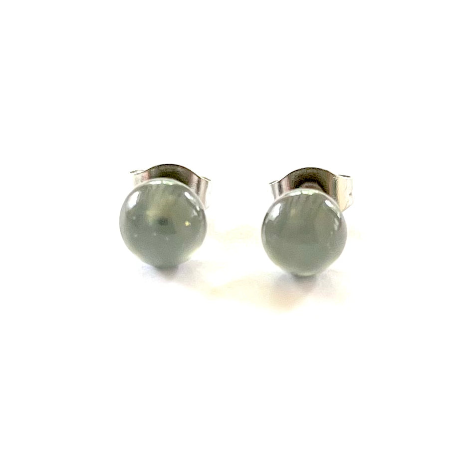 Graphite Handmade Glass Stud Earrings – Helen Chalmers Glass Jewellery